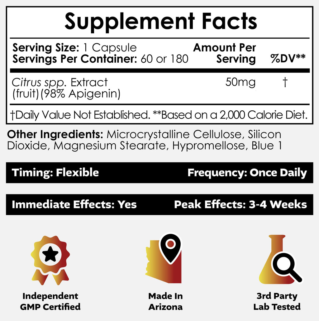 50mg apigenin supplement for pain relief