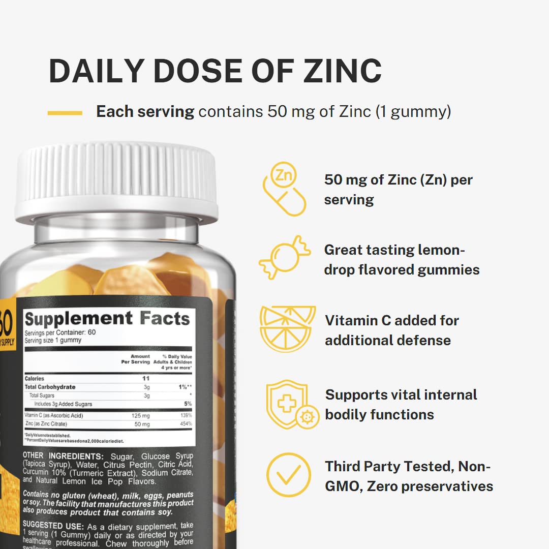 50mg zinc gummies for adults