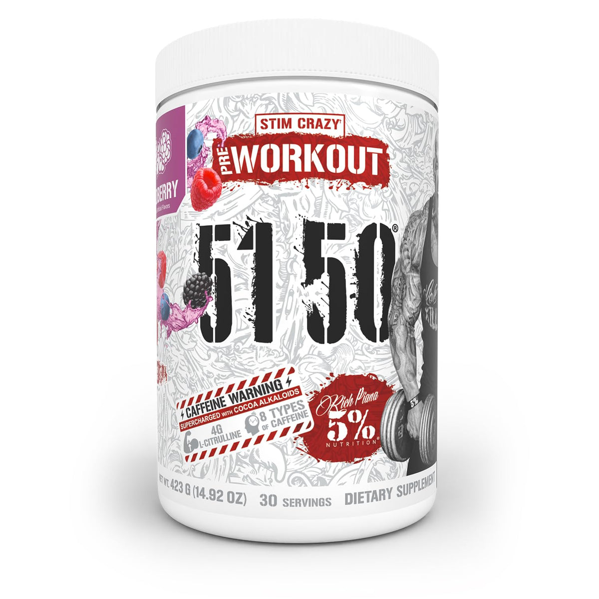 5150 pre workout powder wildberry flavour