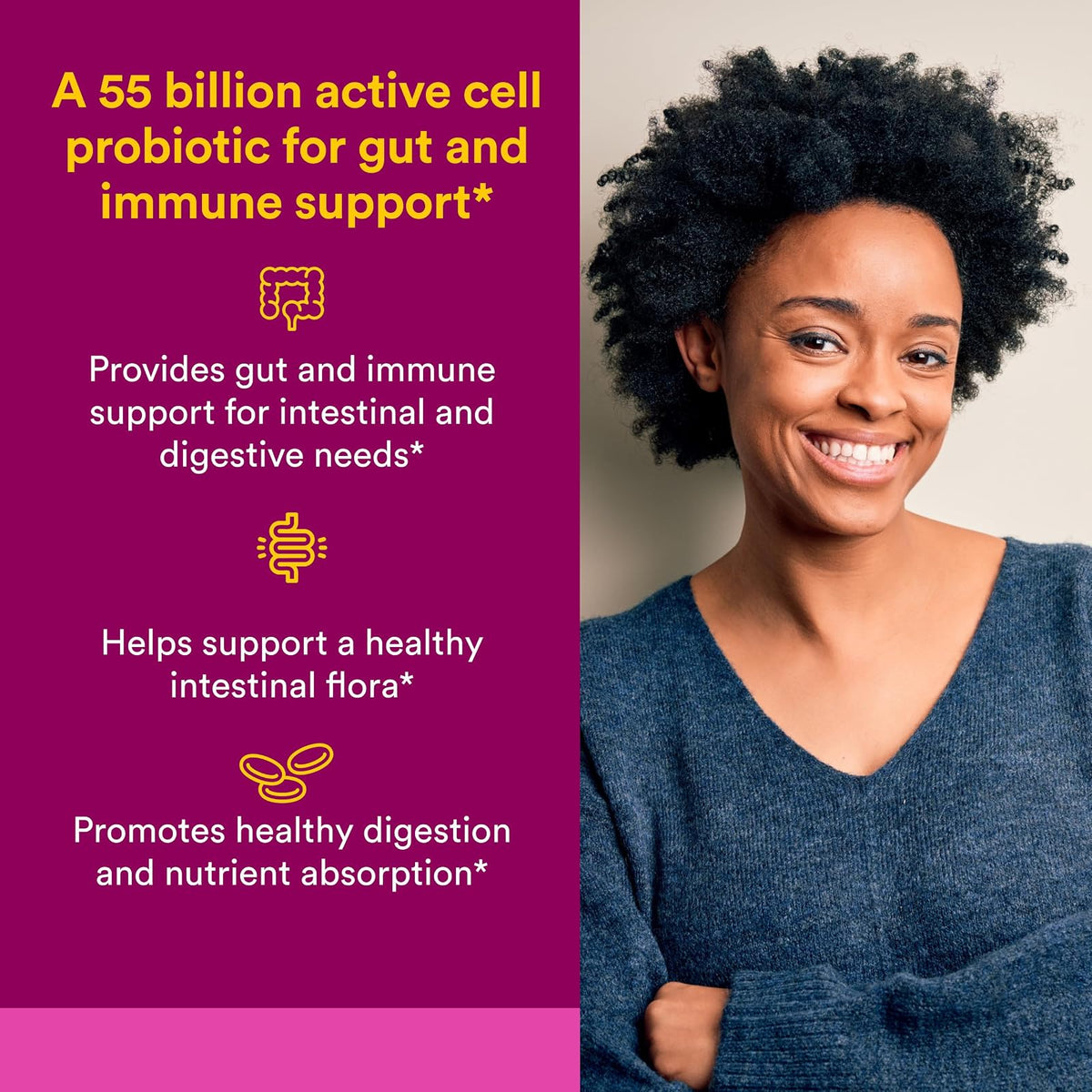 55 billion CFU probiotic for women