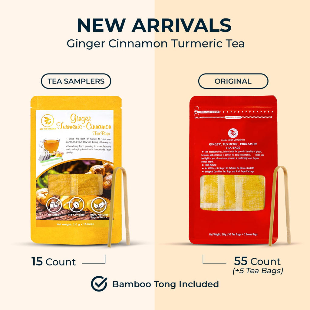 55 count ginger turmeric tea bags