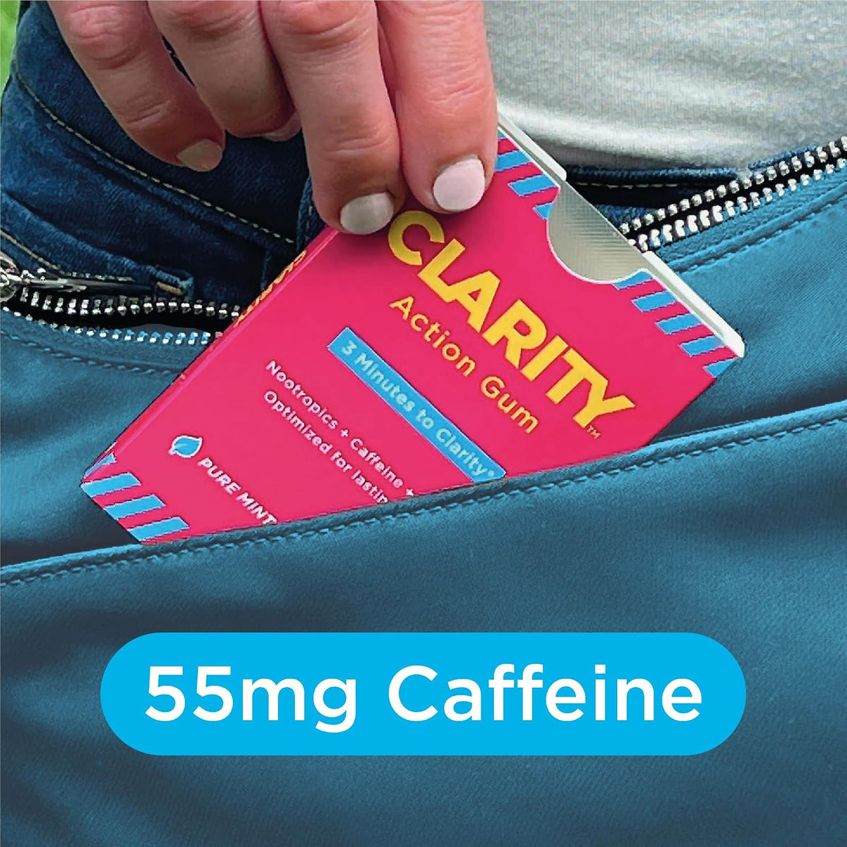 55 mg caffeine energy gum