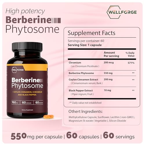 550 mg Berberine health supplement