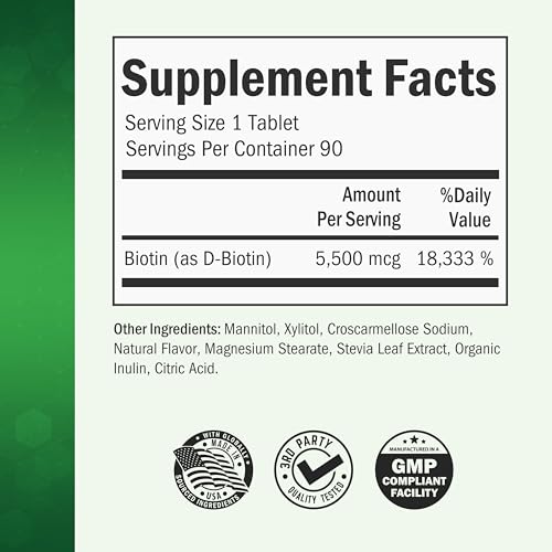 5500 mcg biotin for nail strength