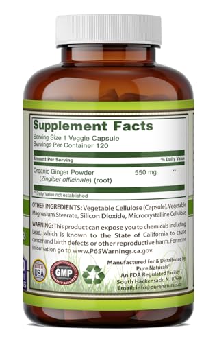 550mg ginger supplement for wellness