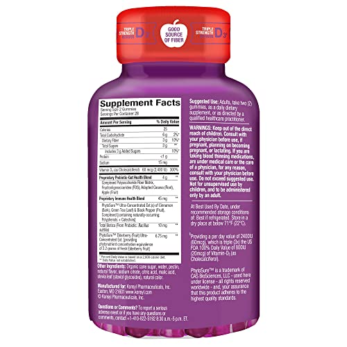 56 count elderberry fiber gummy pack