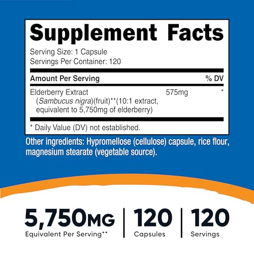 575 mg elderberry supplement for wellness