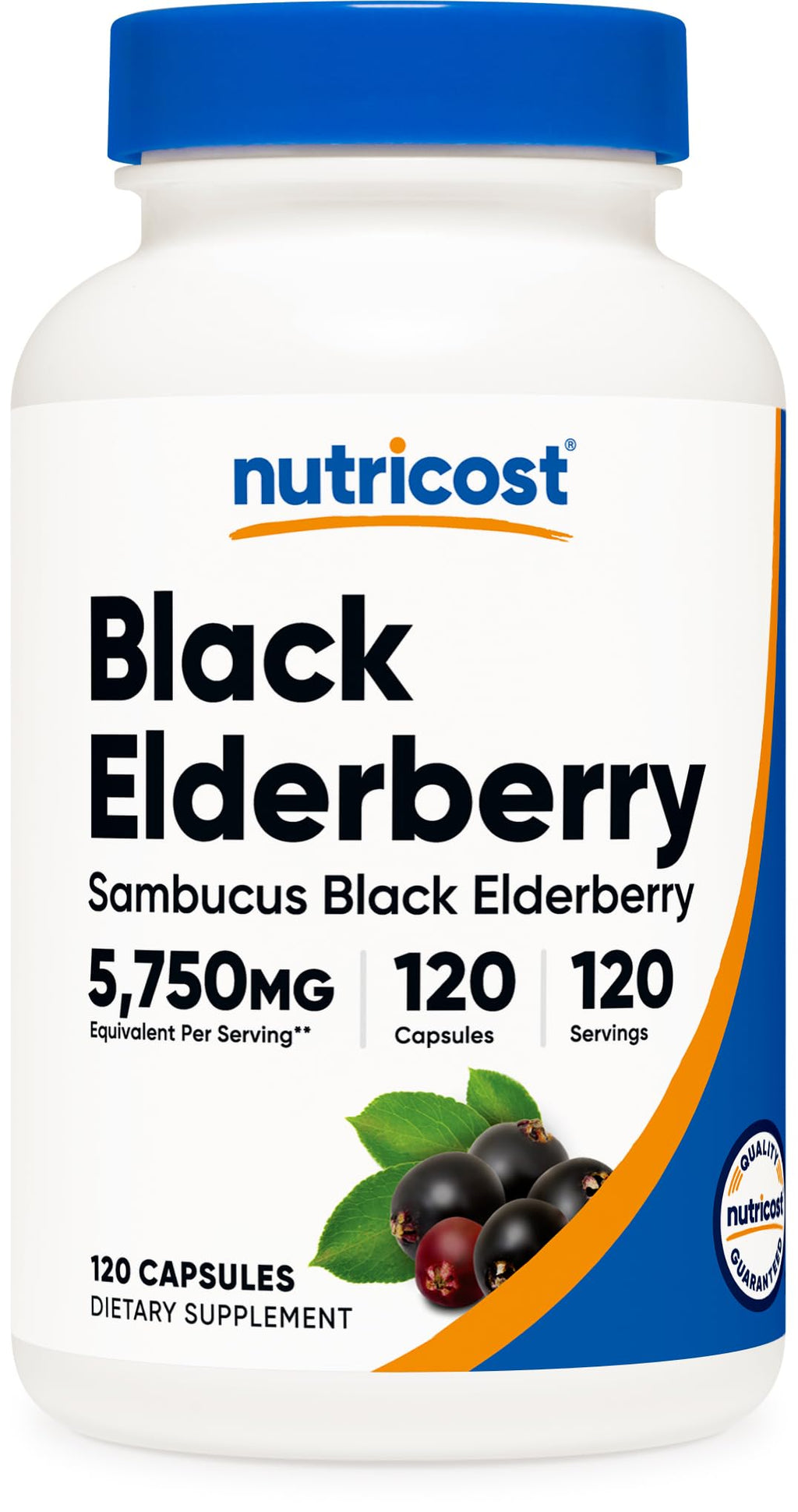 575mg vegetarian elderberry supplement capsules