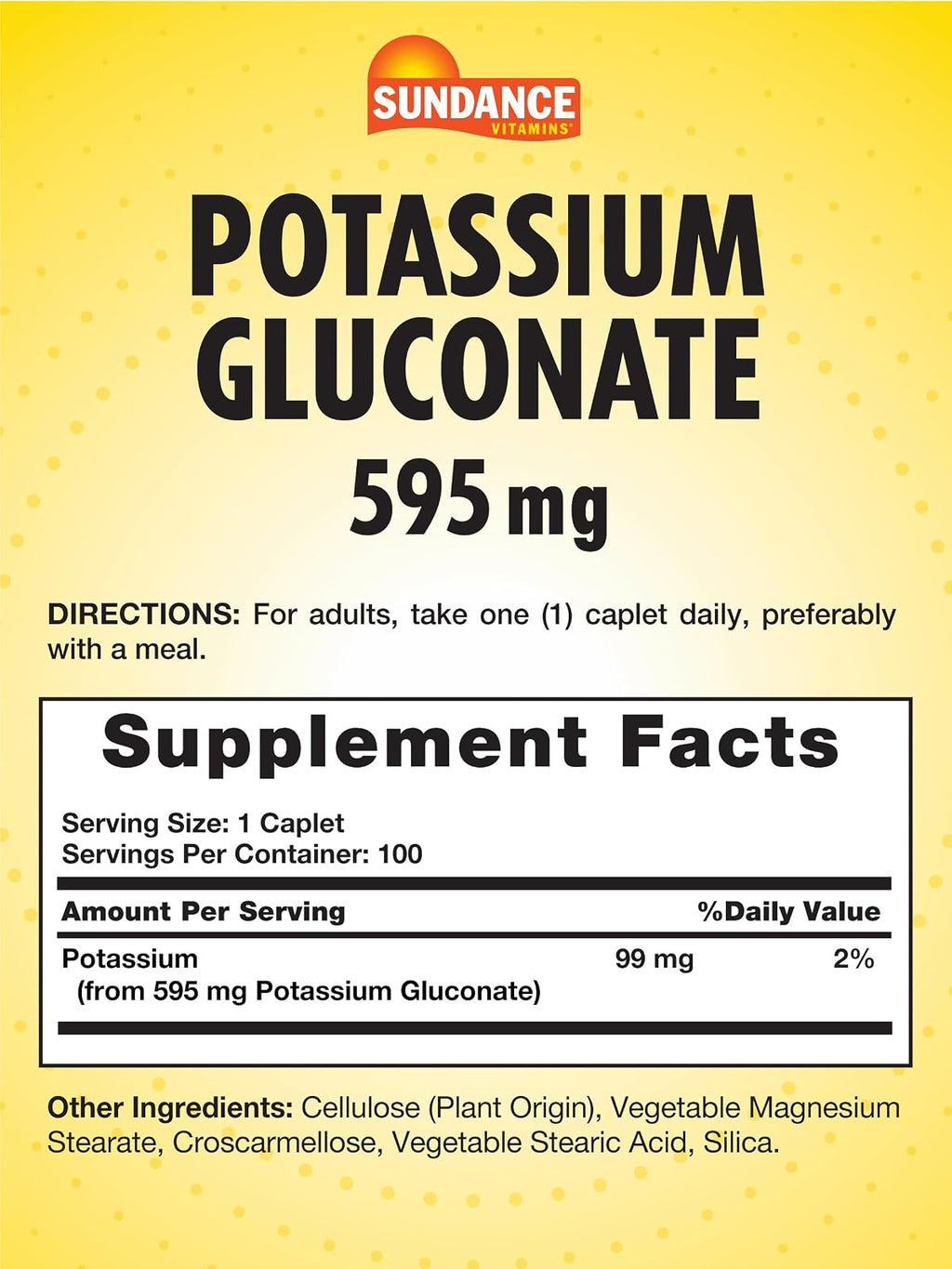 595 mg potassium supplement for health
