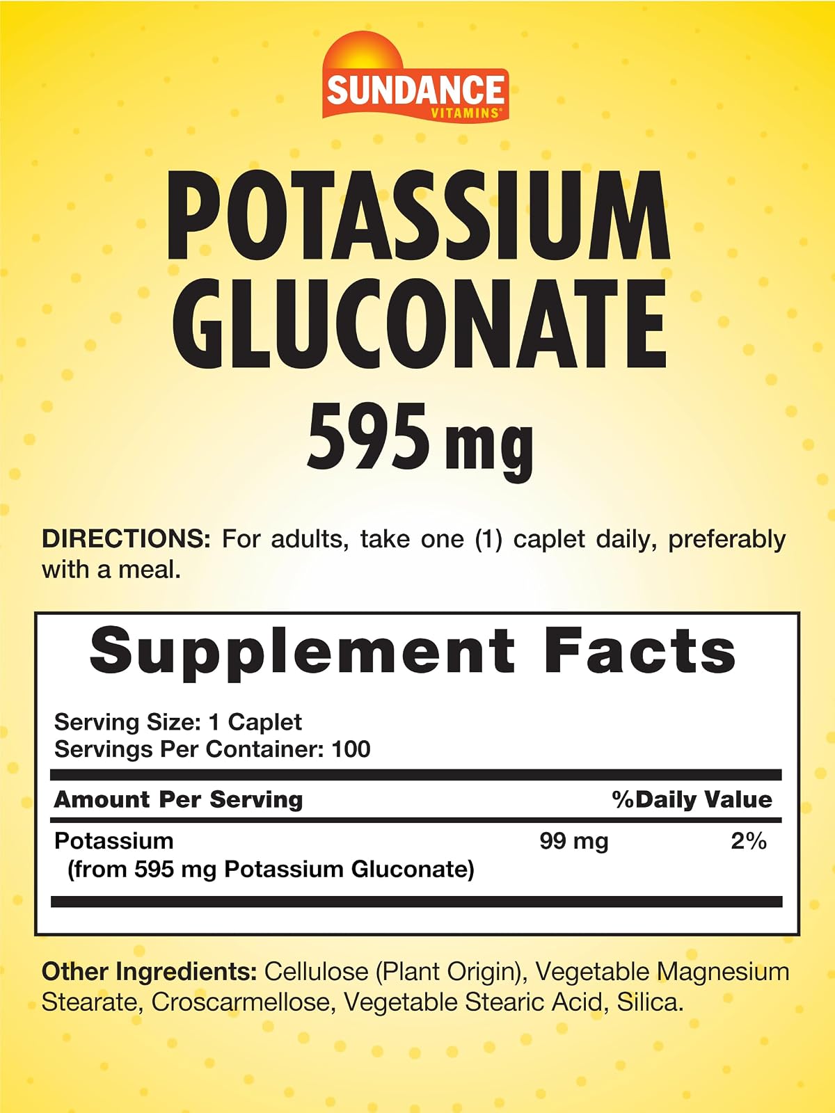 595 mg potassium supplement for health