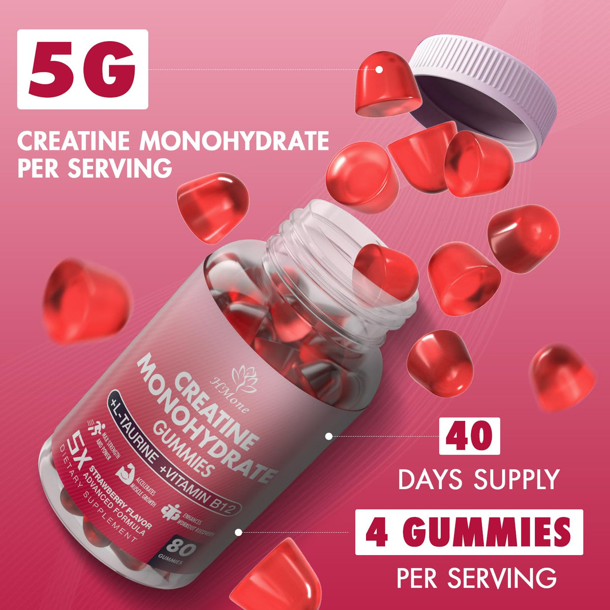 5g creatine gummies for muscle growth