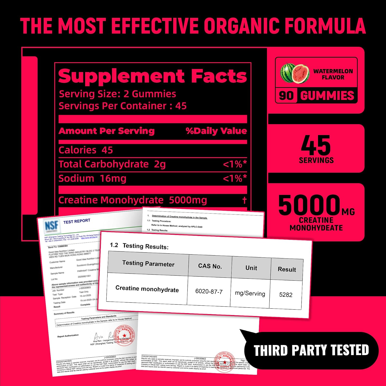 5g creatine monohydrate per gummy