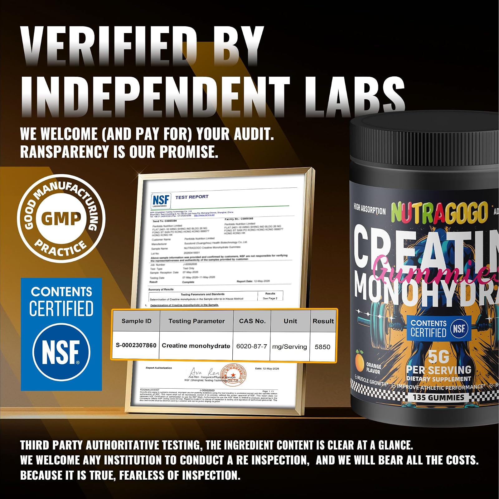 5g creatine monohydrate per gummy