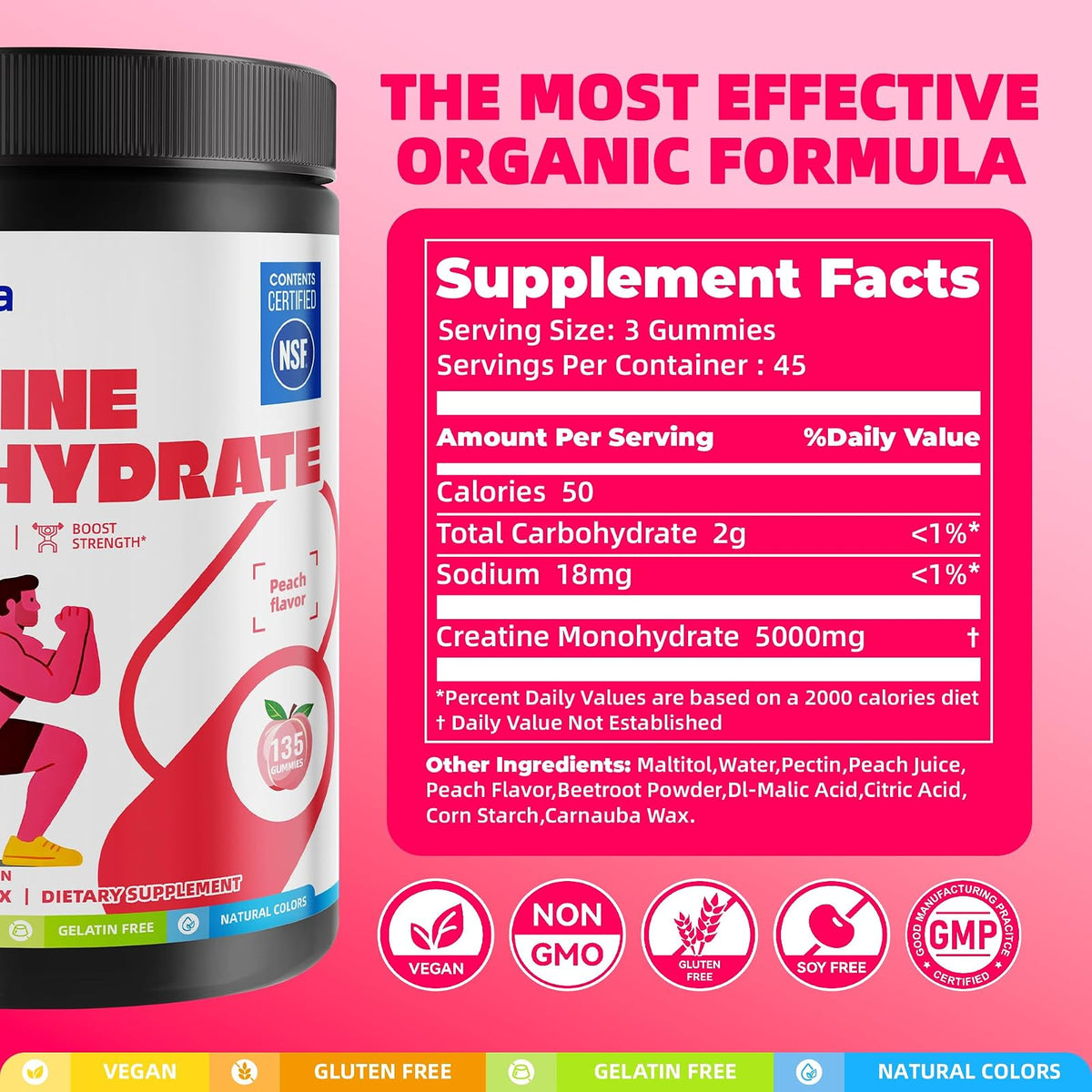 5g creatine per gummy supplement