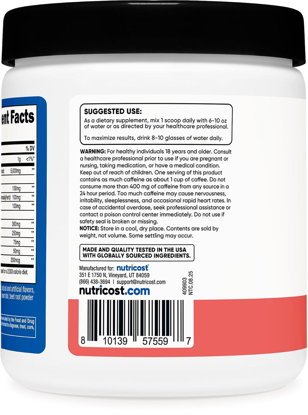 5g creatine serving for energy boost