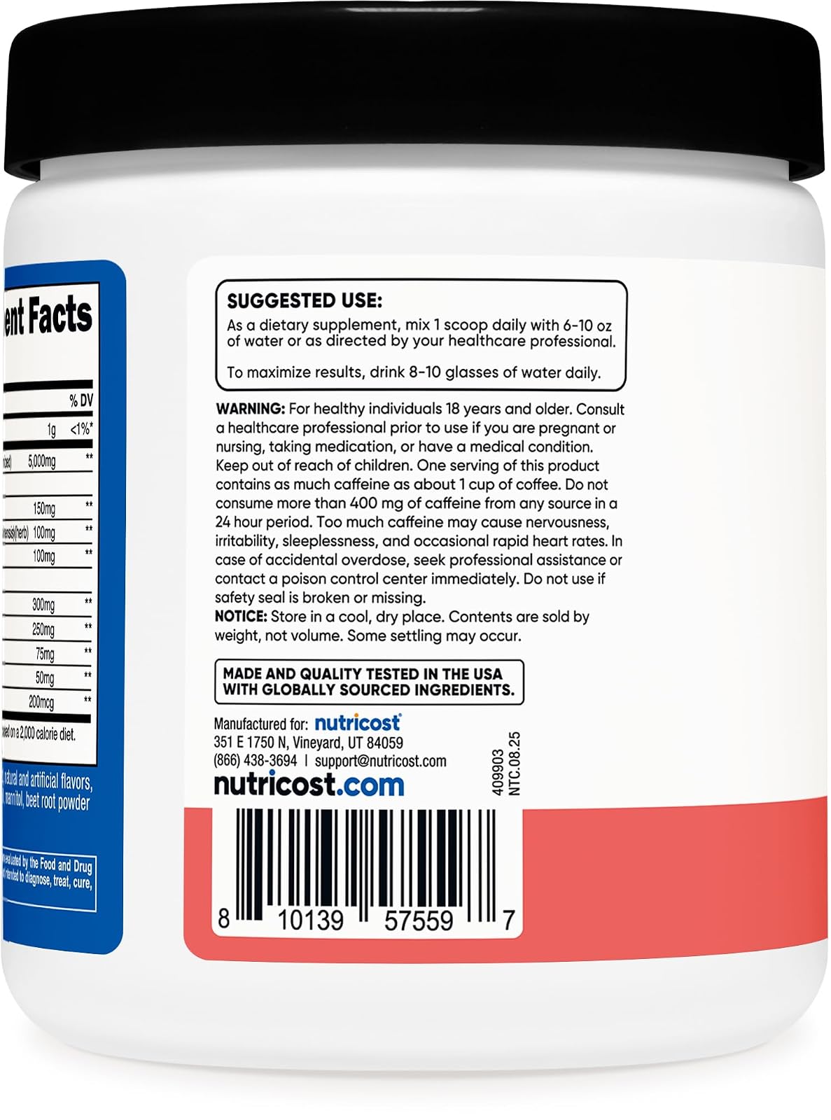 5g creatine serving for energy boost