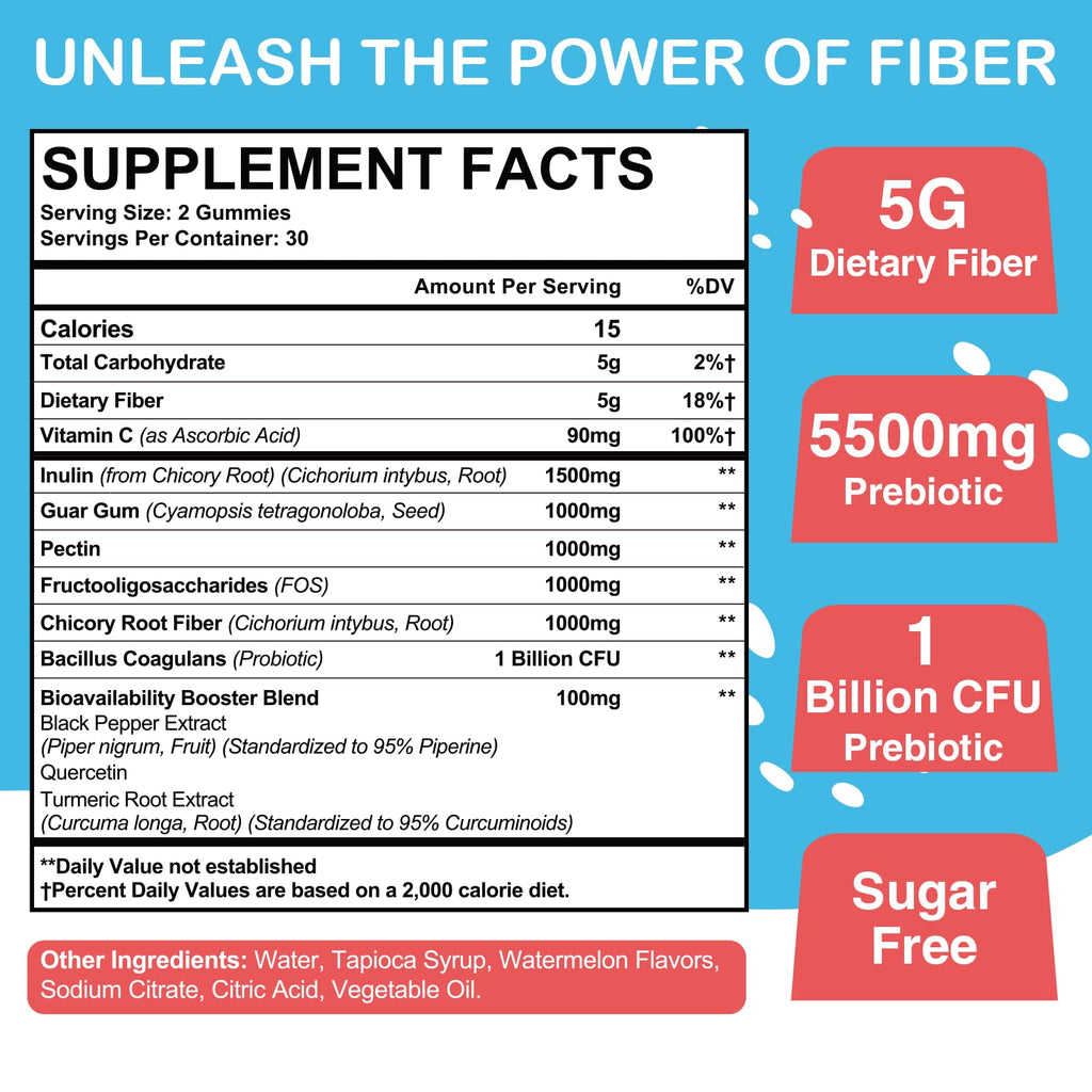5G fiber gummies for digestion