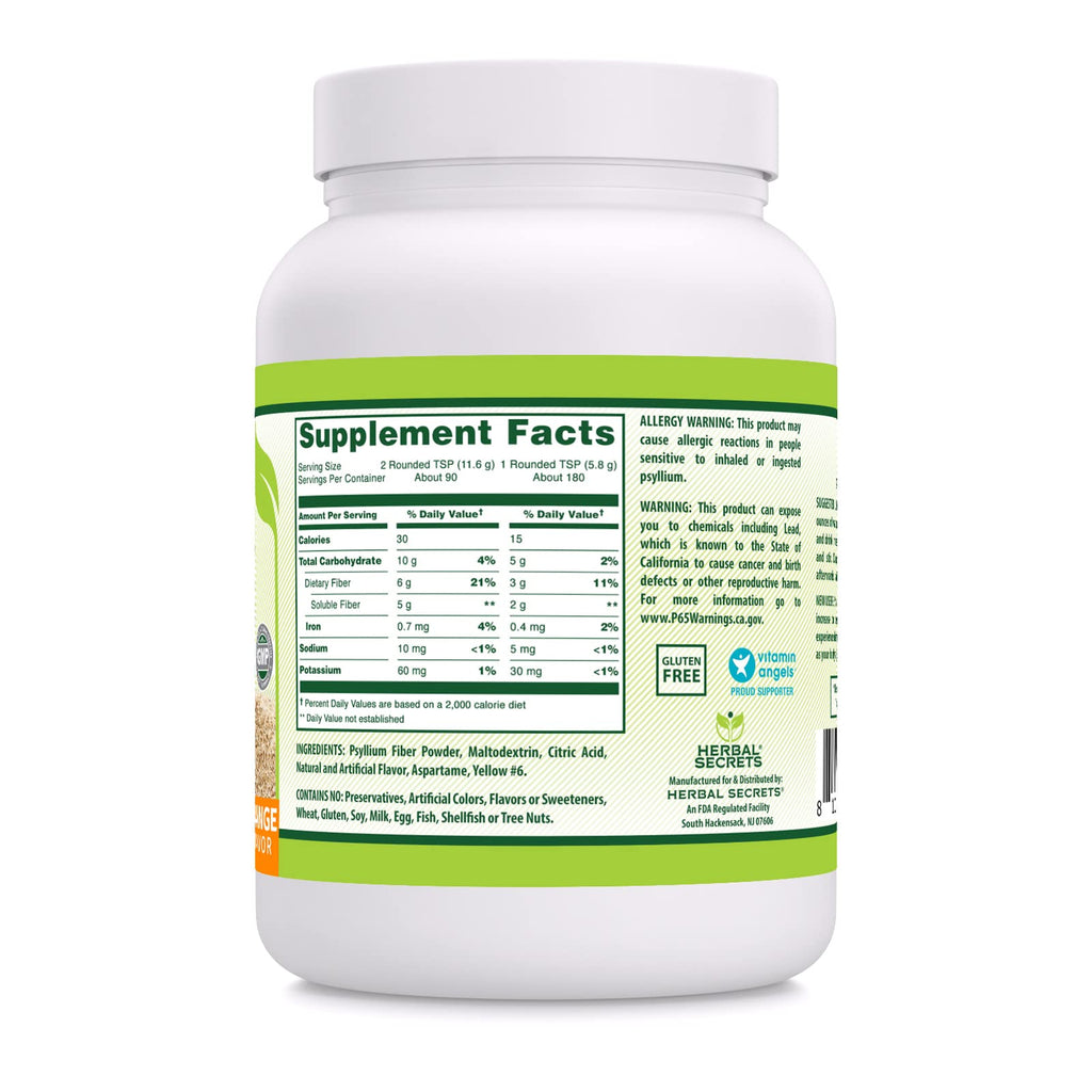 5g serving of psyllium fiber