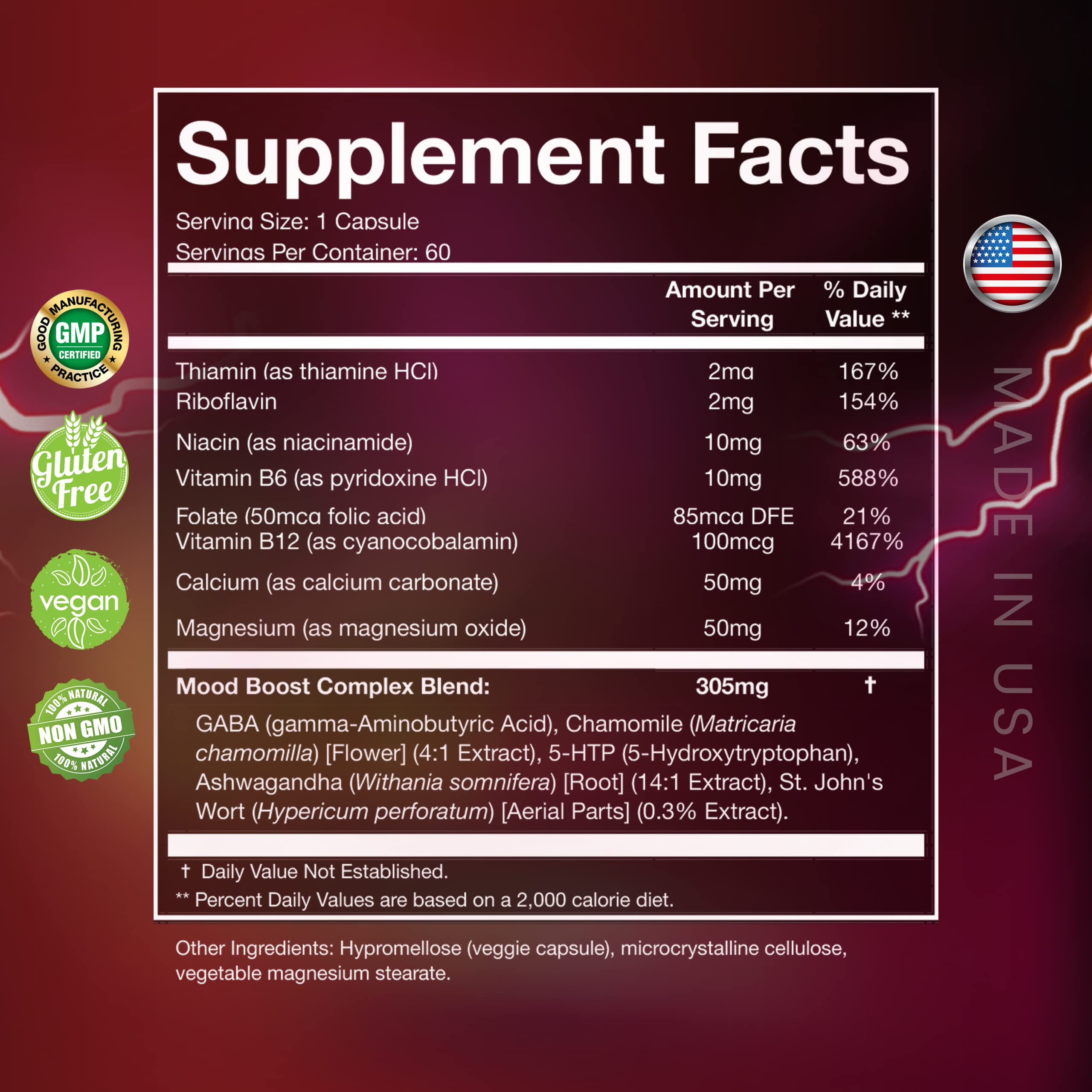 5HTP mood support blended vitamins