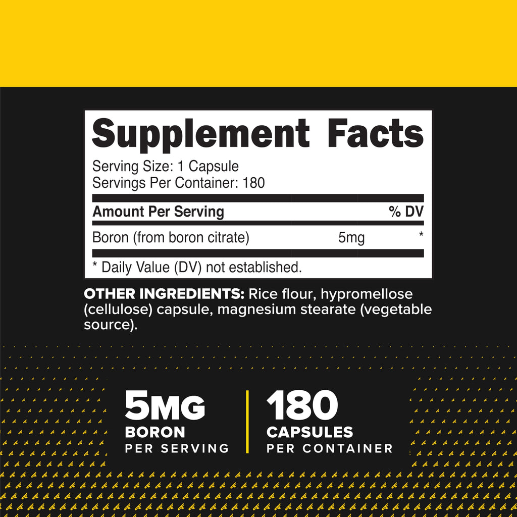 5mg Boron capsules for daily wellness