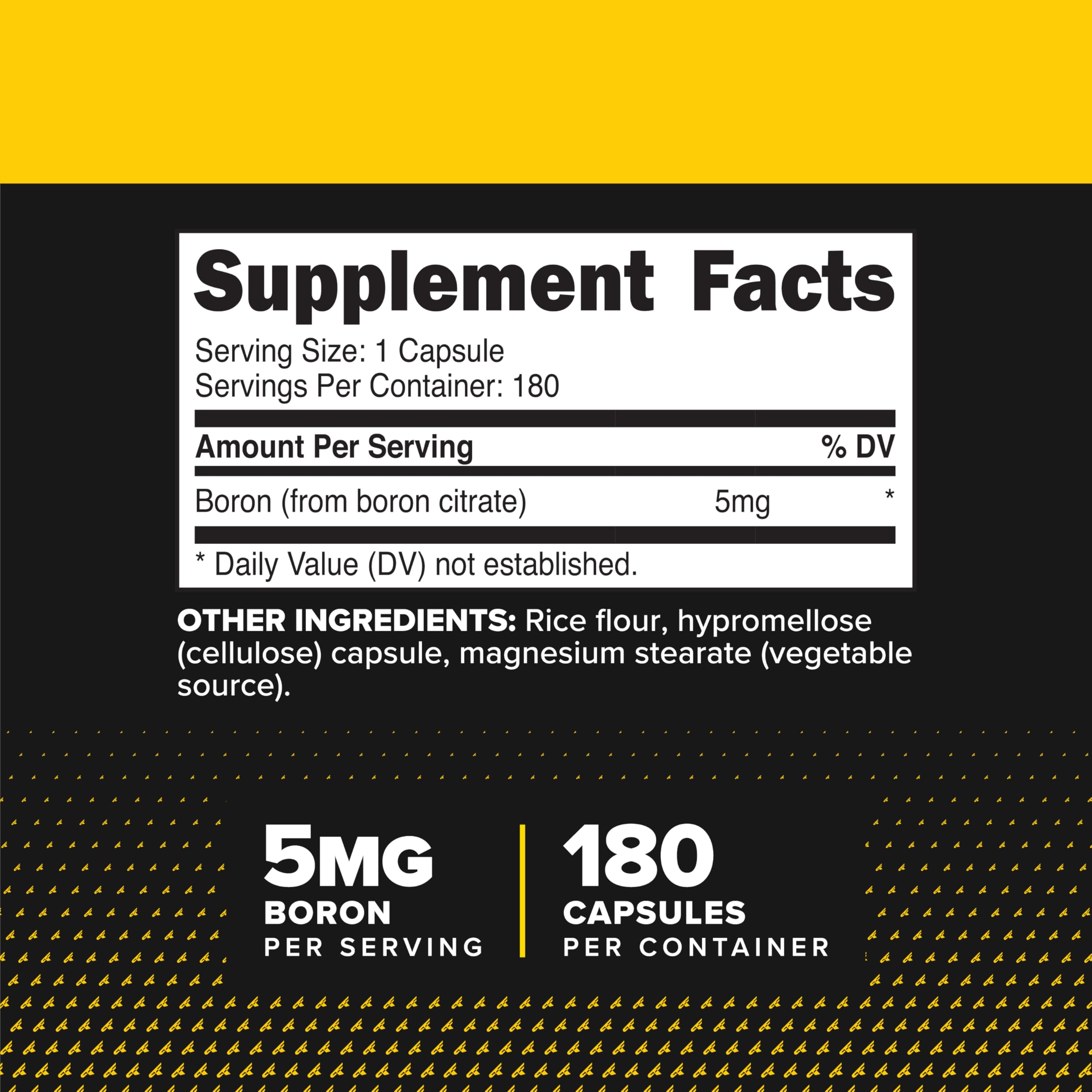 5mg Boron capsules for daily wellness