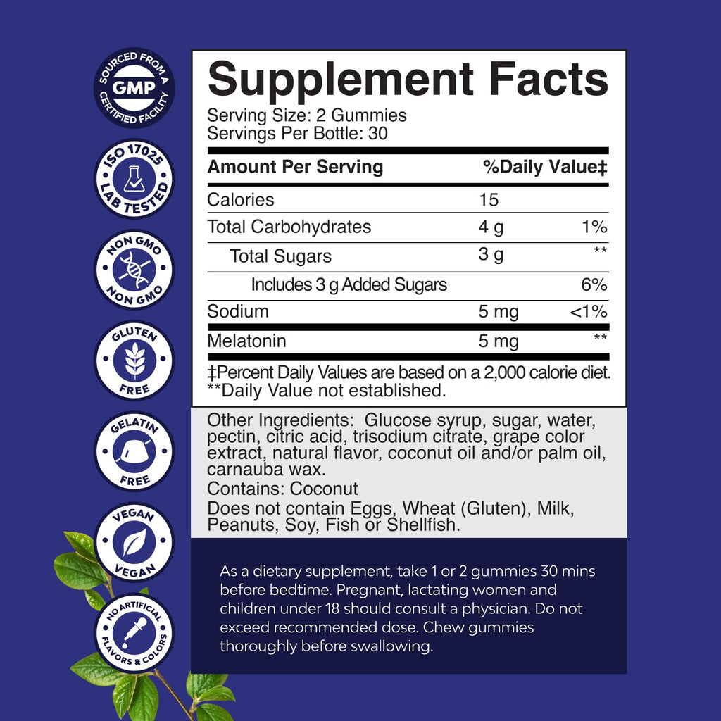 5mg melatonin gummies for relaxation