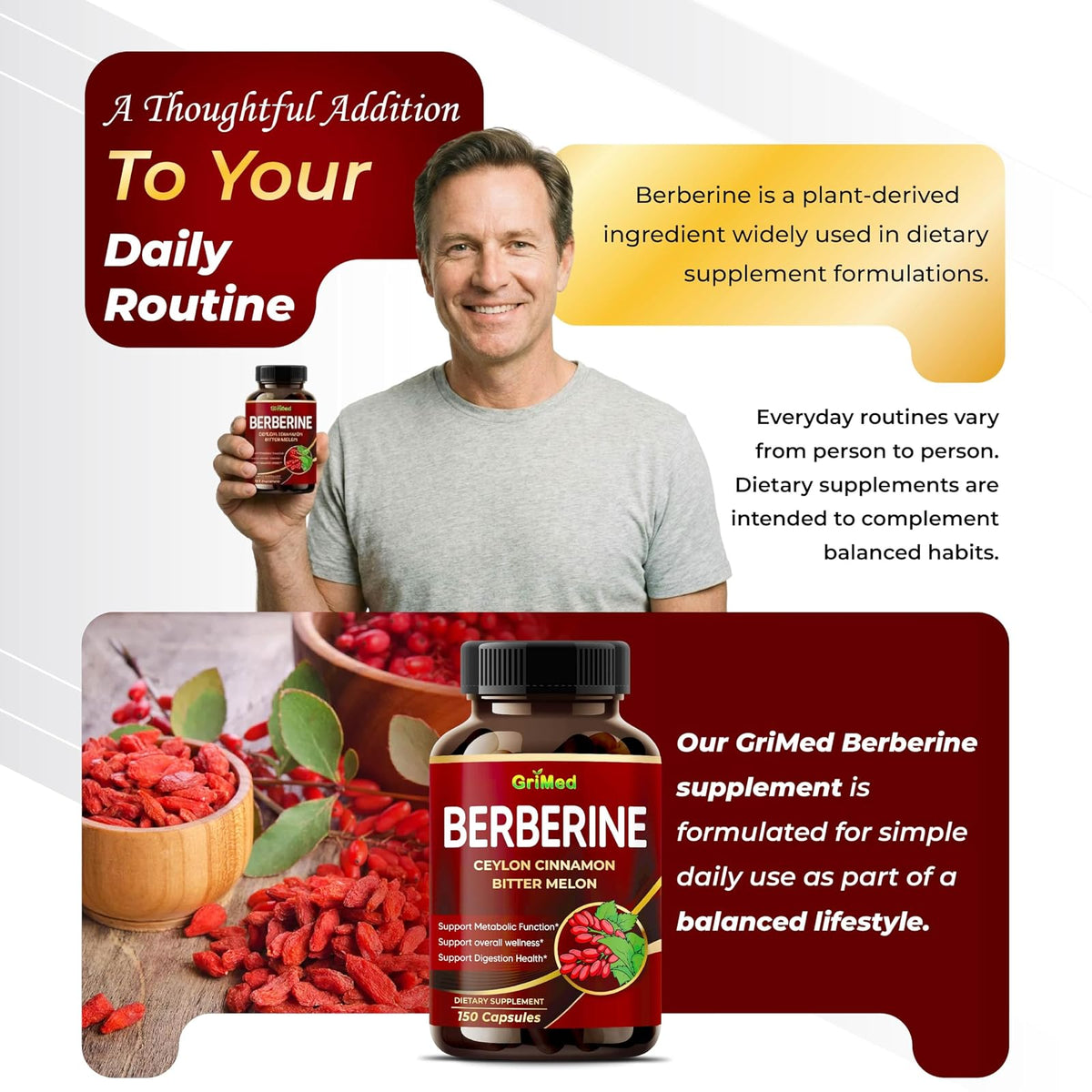 6-in-1 berberine formula for health