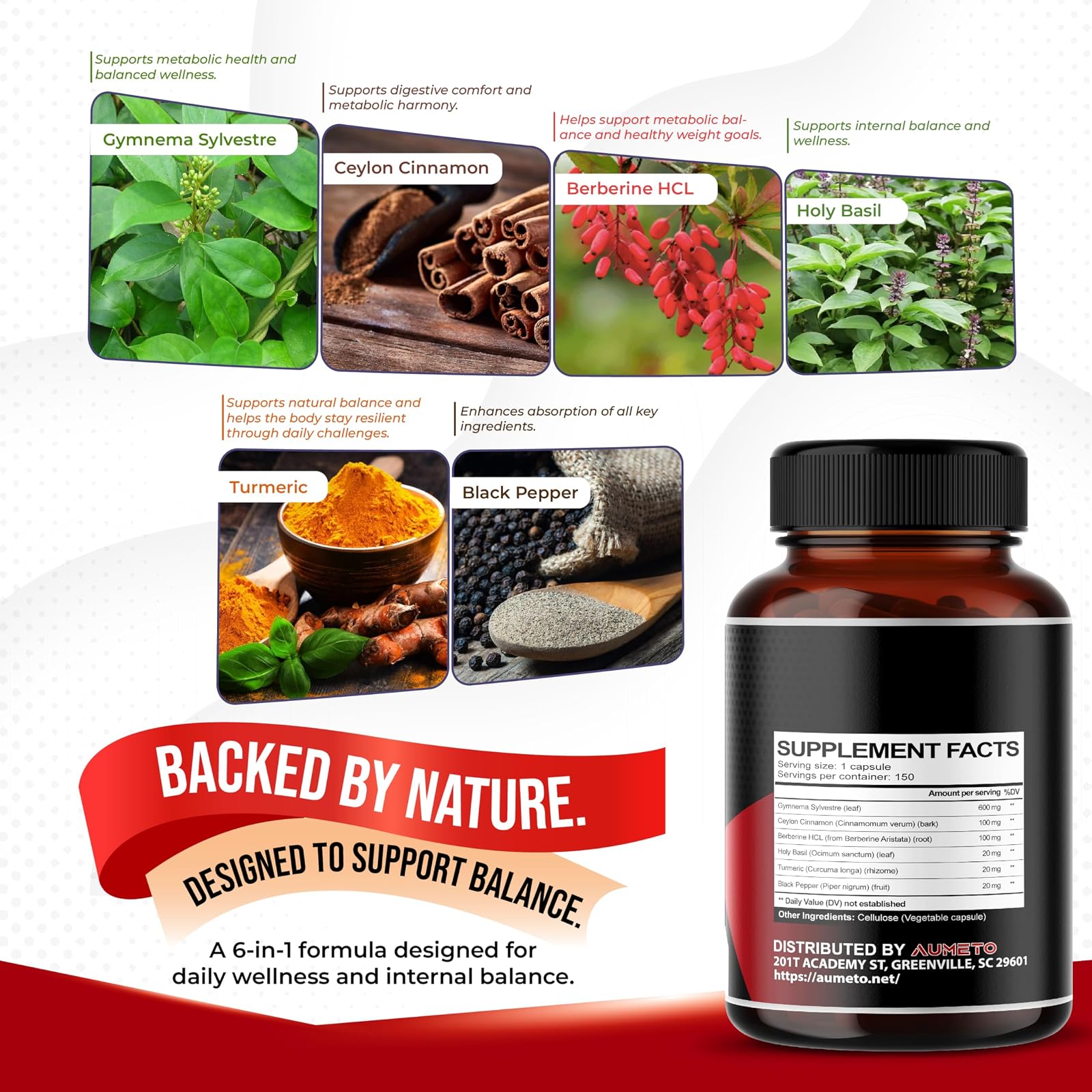 6-in-1 formula for blood sugar support