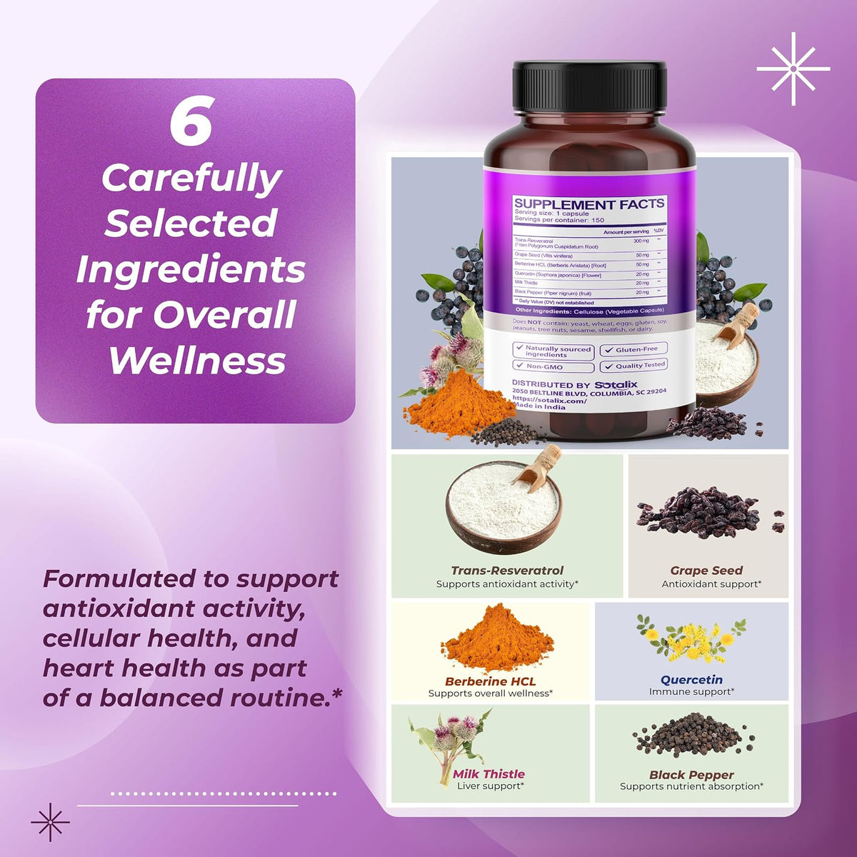 6-in-1 formula for wellness