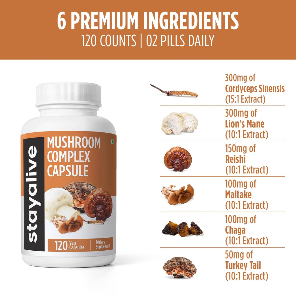 6-in-1 mushroom blend for health