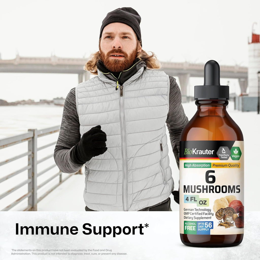 6-in-1 mushroom complex for energy boost