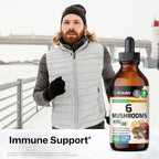 6-in-1 mushroom complex for energy boost