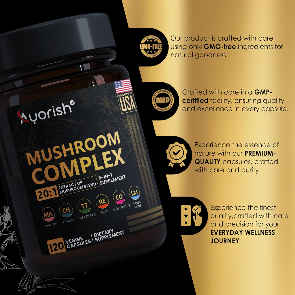 6-in-1 mushroom formula for health