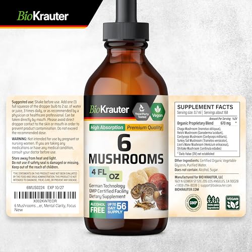 6-in-1 mushrooms for holistic benefits
