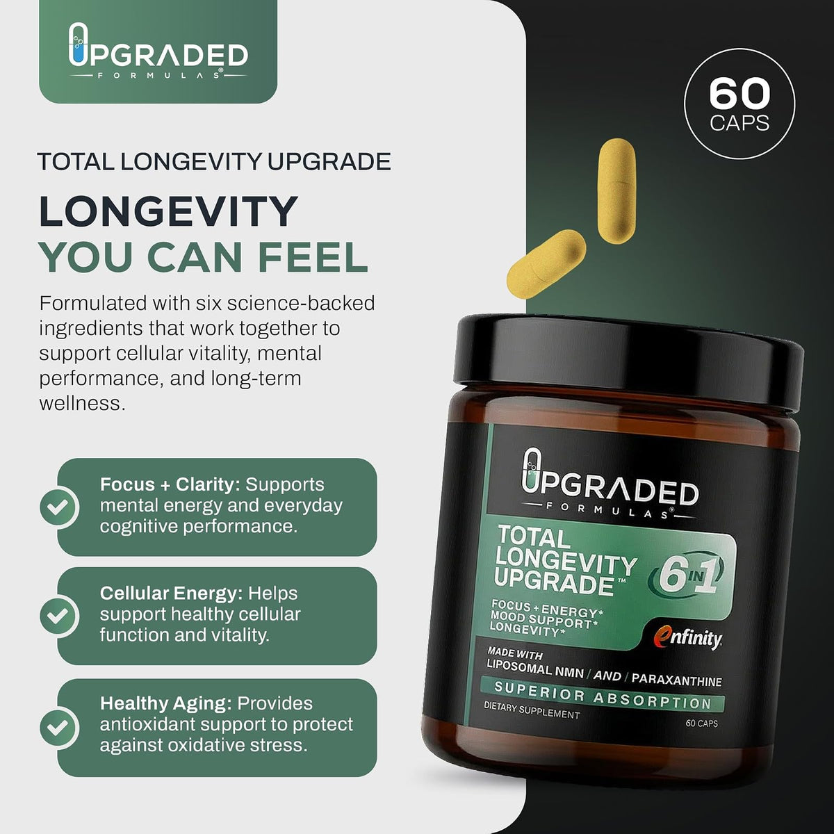 6-in-1 NMN capsules for vitality