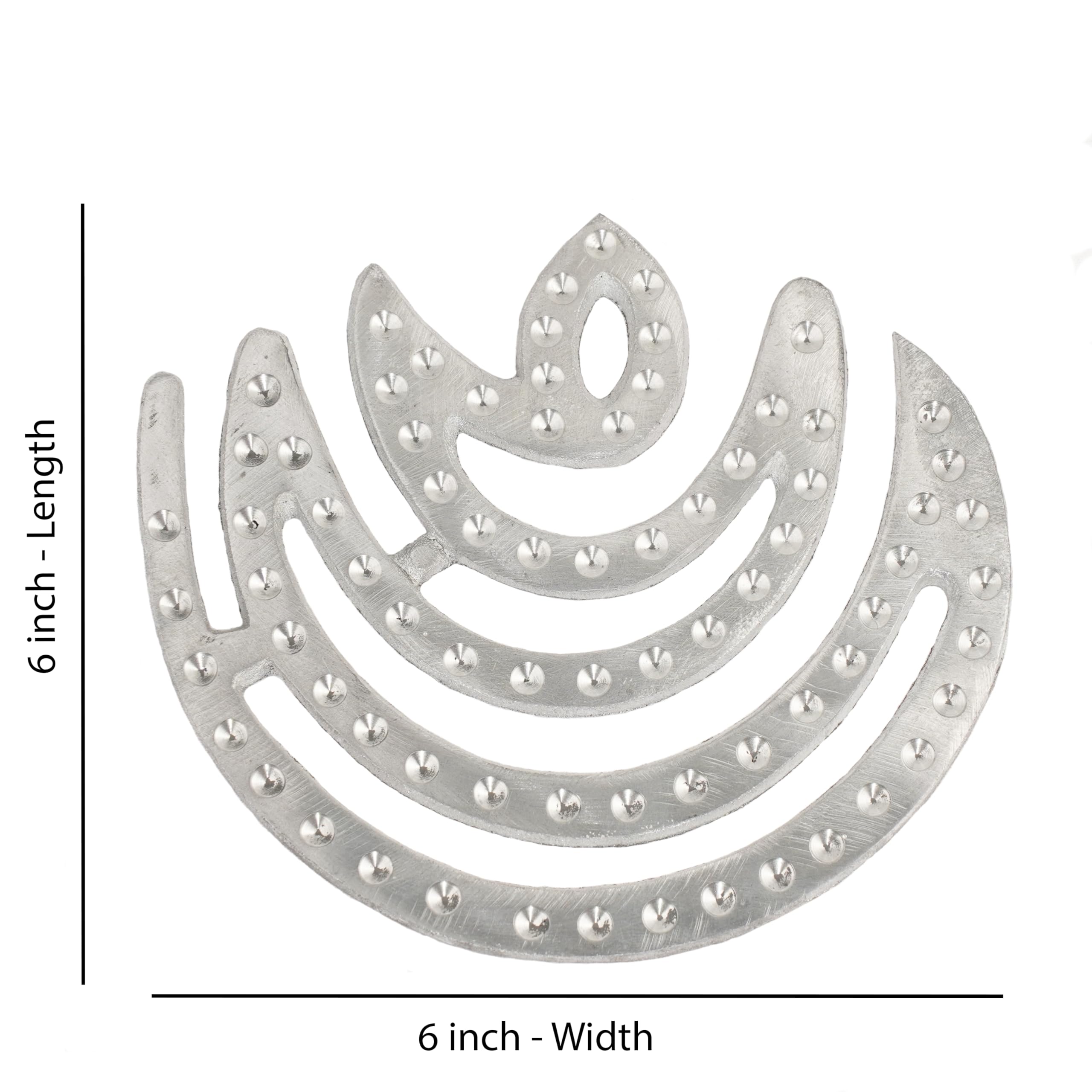 6 inch metal zinc decor