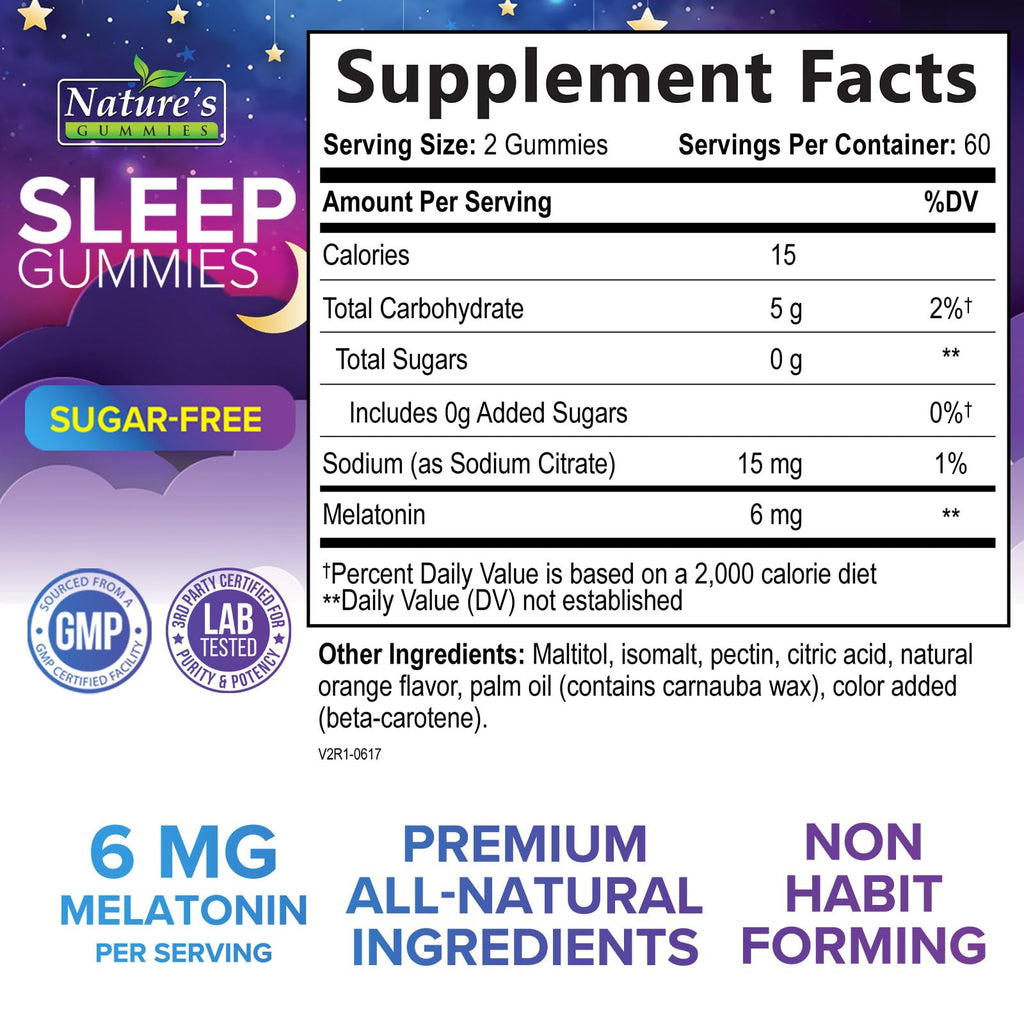 6 mg melatonin gummies for restful sleep
