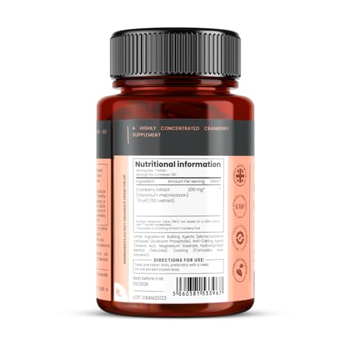 6 month supply of cranberry pills