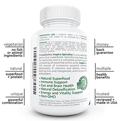 6-month supply of spirulina capsules