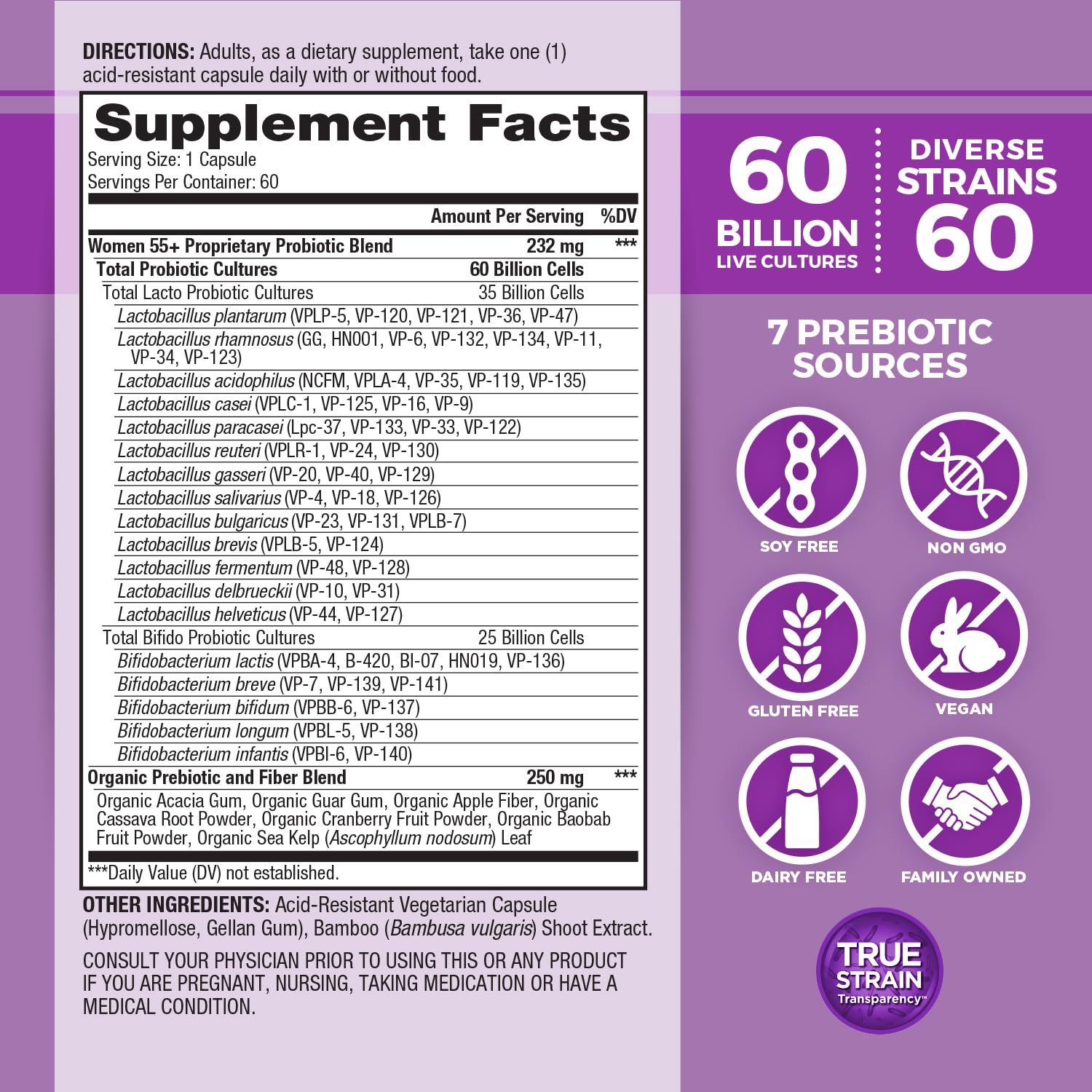 60 billion CFU digestive support