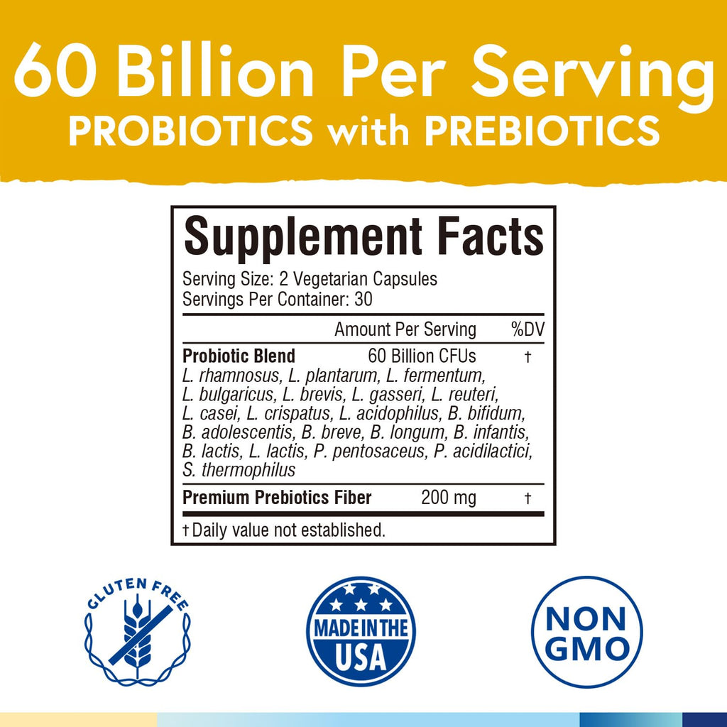 60 billion CFU probiotic capsules
