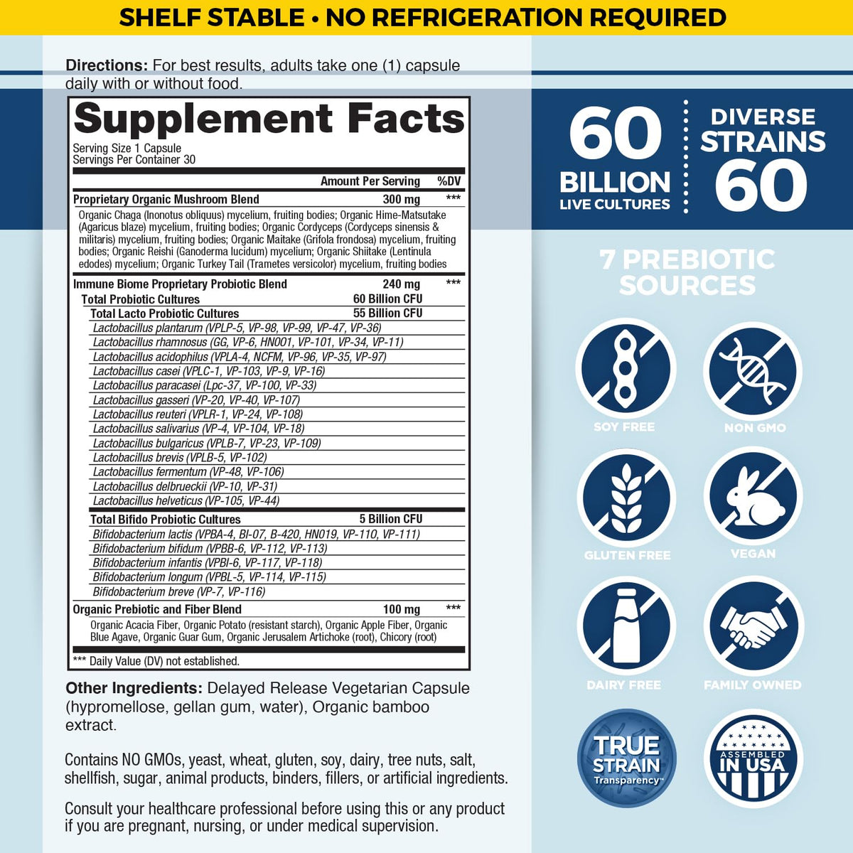 60 billion CFU probiotic capsules