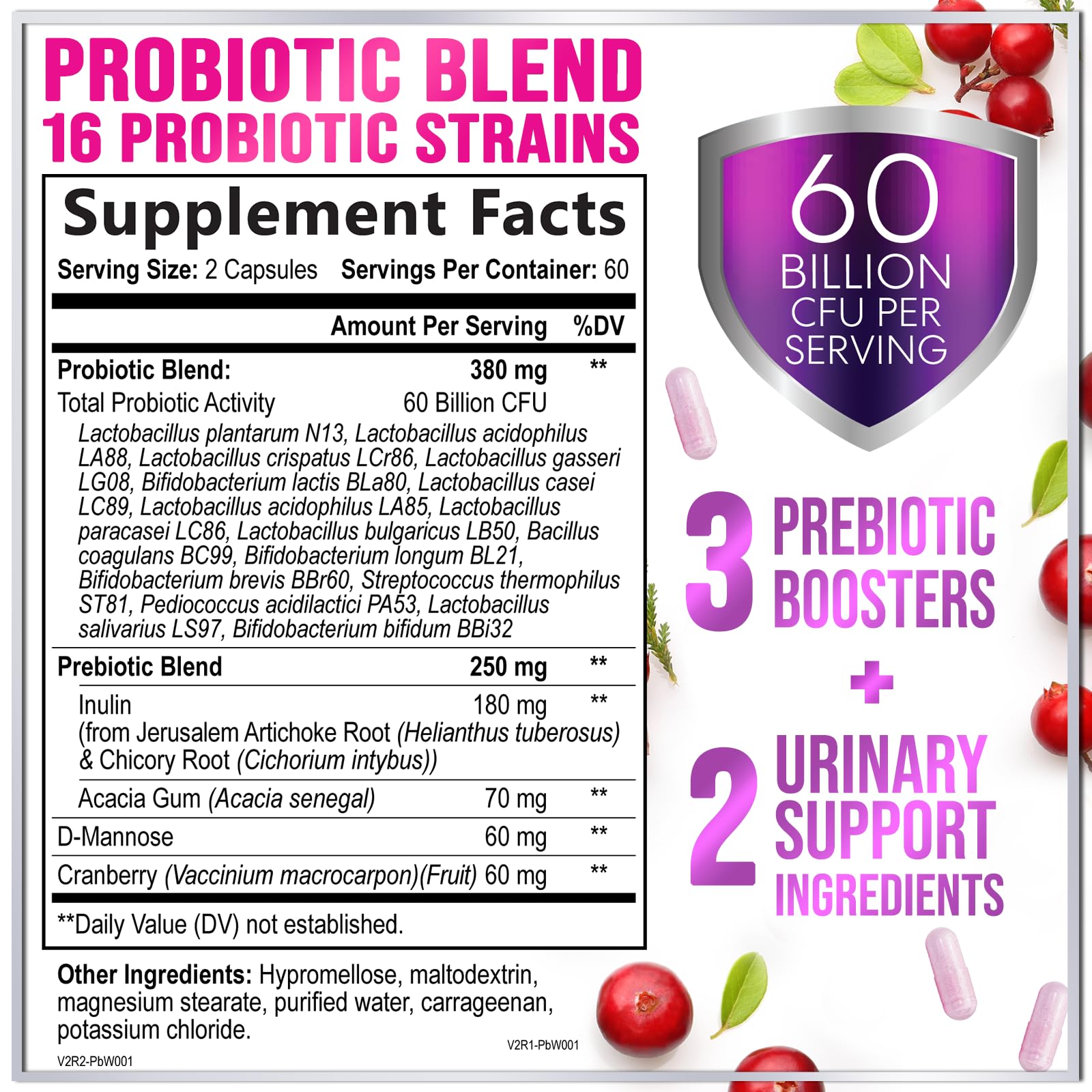 60 billion CFU probiotic capsules