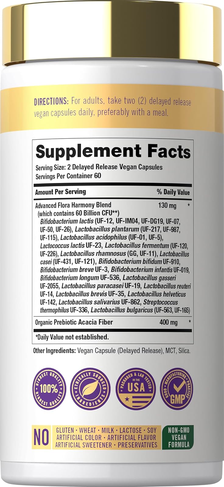 60 billion CFU probiotic capsules
