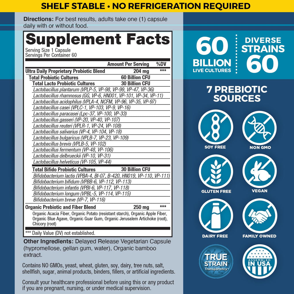 60 billion CFU probiotic capsules