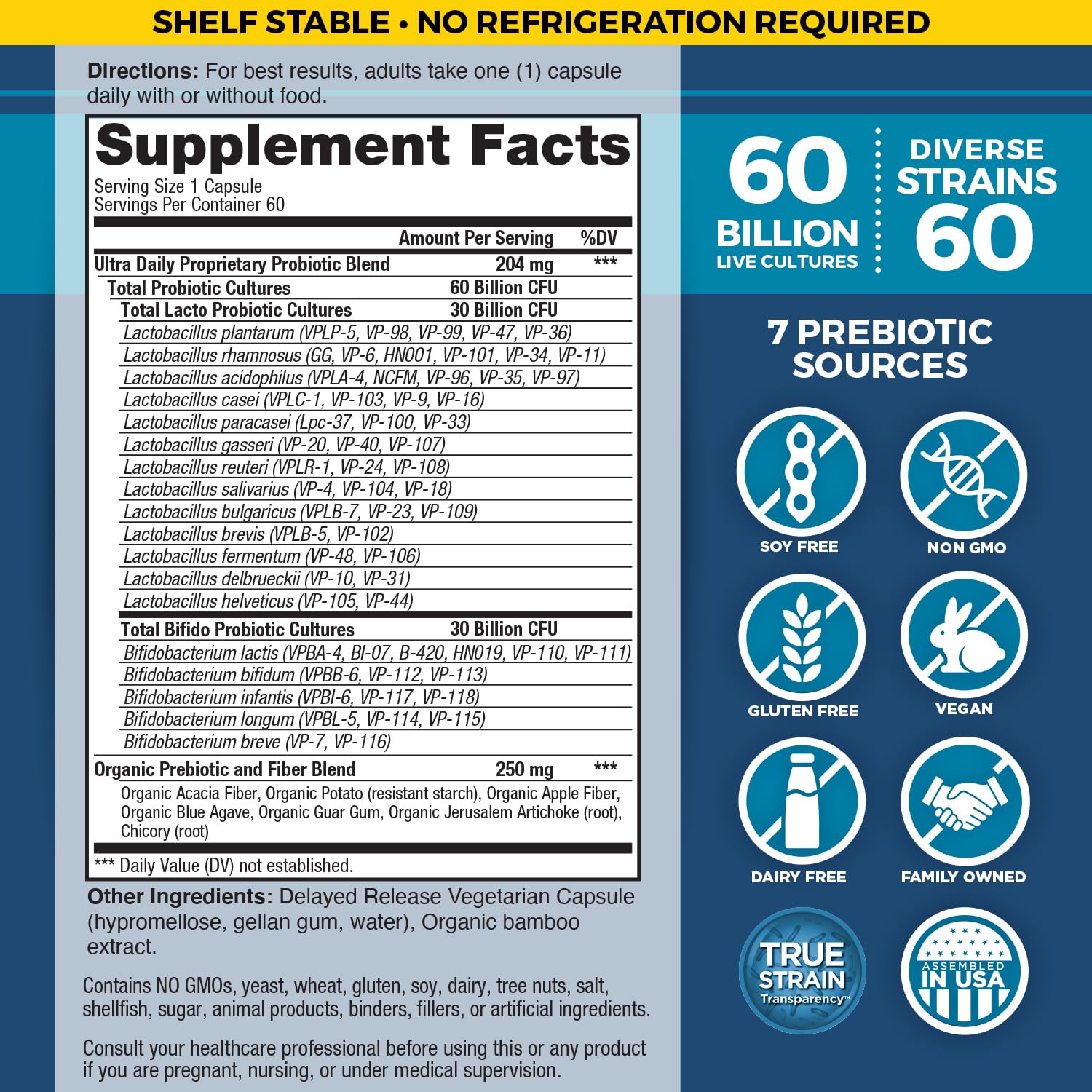 60 billion CFU probiotic capsules