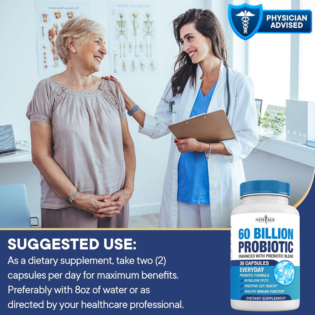 60 billion CFU probiotics for everyday wellness