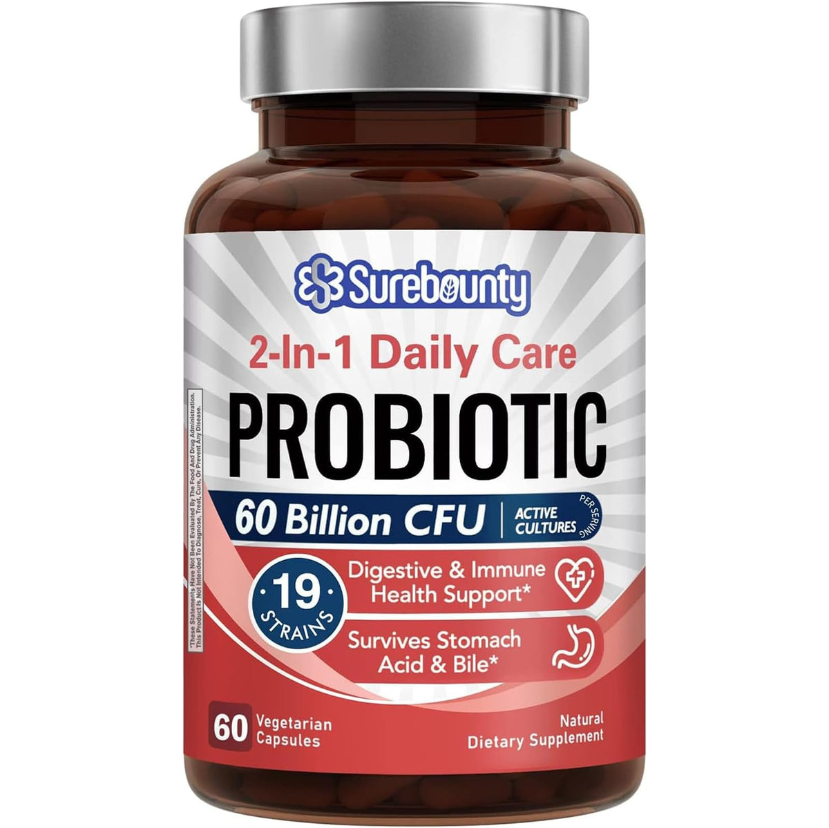 60 billion CFU probiotics for gut health