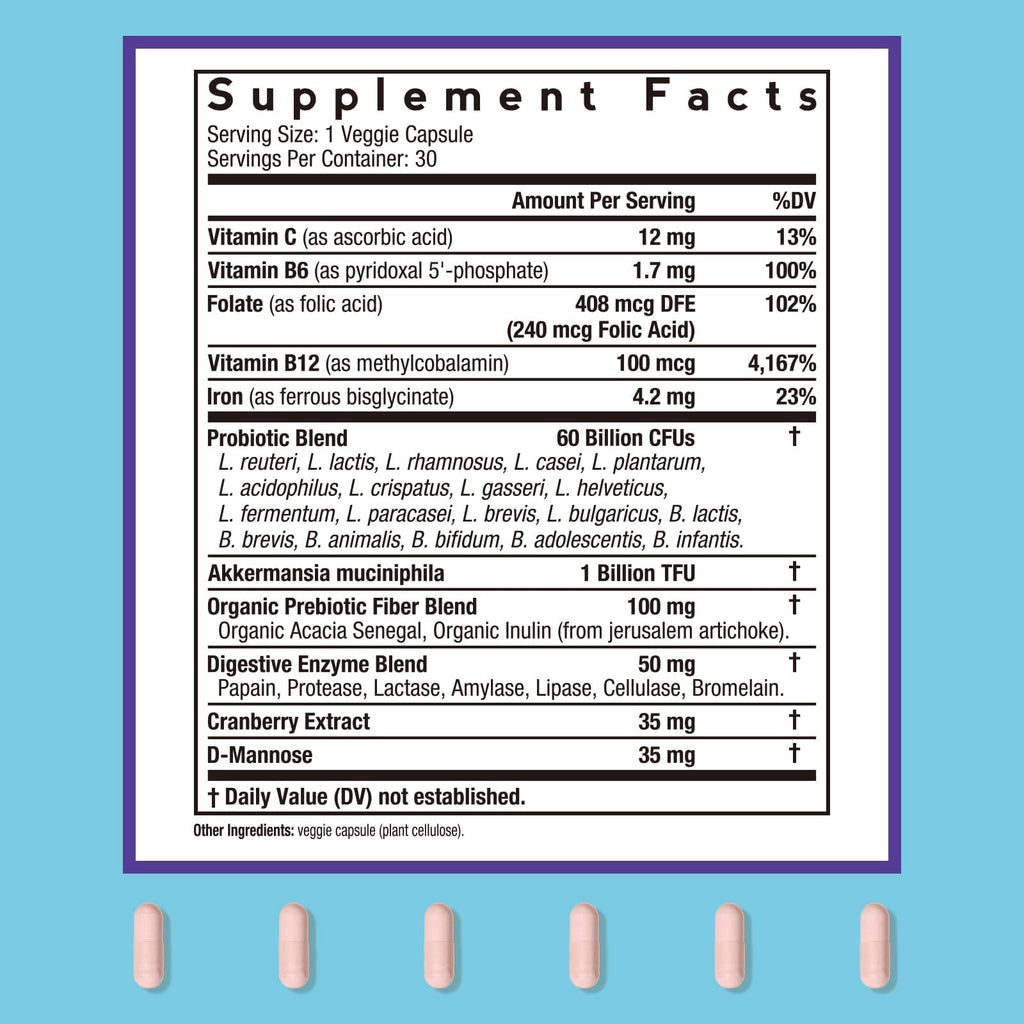 60 billion CFU probiotics for women
