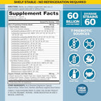 60 billion CFU women's probiotics capsules